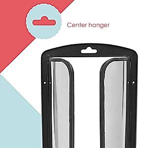 Kitchen Plastic Bag Organizer (Single Pack) Silver, By Home Basics | Metal and Plastic Baggie Organizer | Wall-Mounted Bag Dispenser For Plastic Bags | Installation Hardware Included