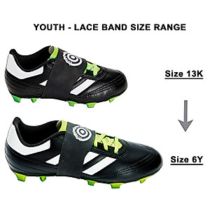 Unique Sports Youth Lace Bands Soccer Cleat Lace Cover and Lace Protector, Black, Youth