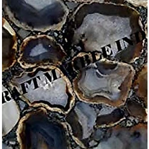 Natural Grey Agate Stone Round Coffee Table Top, Natural Agate Stone Round Centre Table Top, Agate Stone Dining Table Top, Agate Meeting Room Table Top, Piece Of Conversation, Family Heirloom