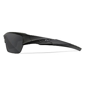 Wiley X WX Valor Polarized Tactical Sunglasses, Safety Glasses for Men and Women, UV Eye Protection for Combat, Shooting, Fishing, and Biking, Black Frame, Tinted Lenses, Ballistic Rated