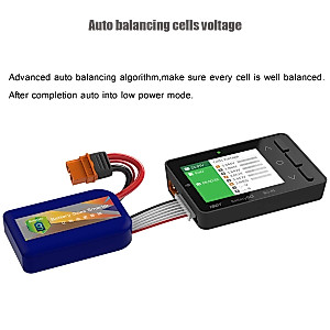 ISDT BattGo BG-8S Battery Meter, LCD Display Digital Battery Capacity Checker Battery Balancer Battery Tester for LiPo/Life/Li-ion/NiMH/Nicd