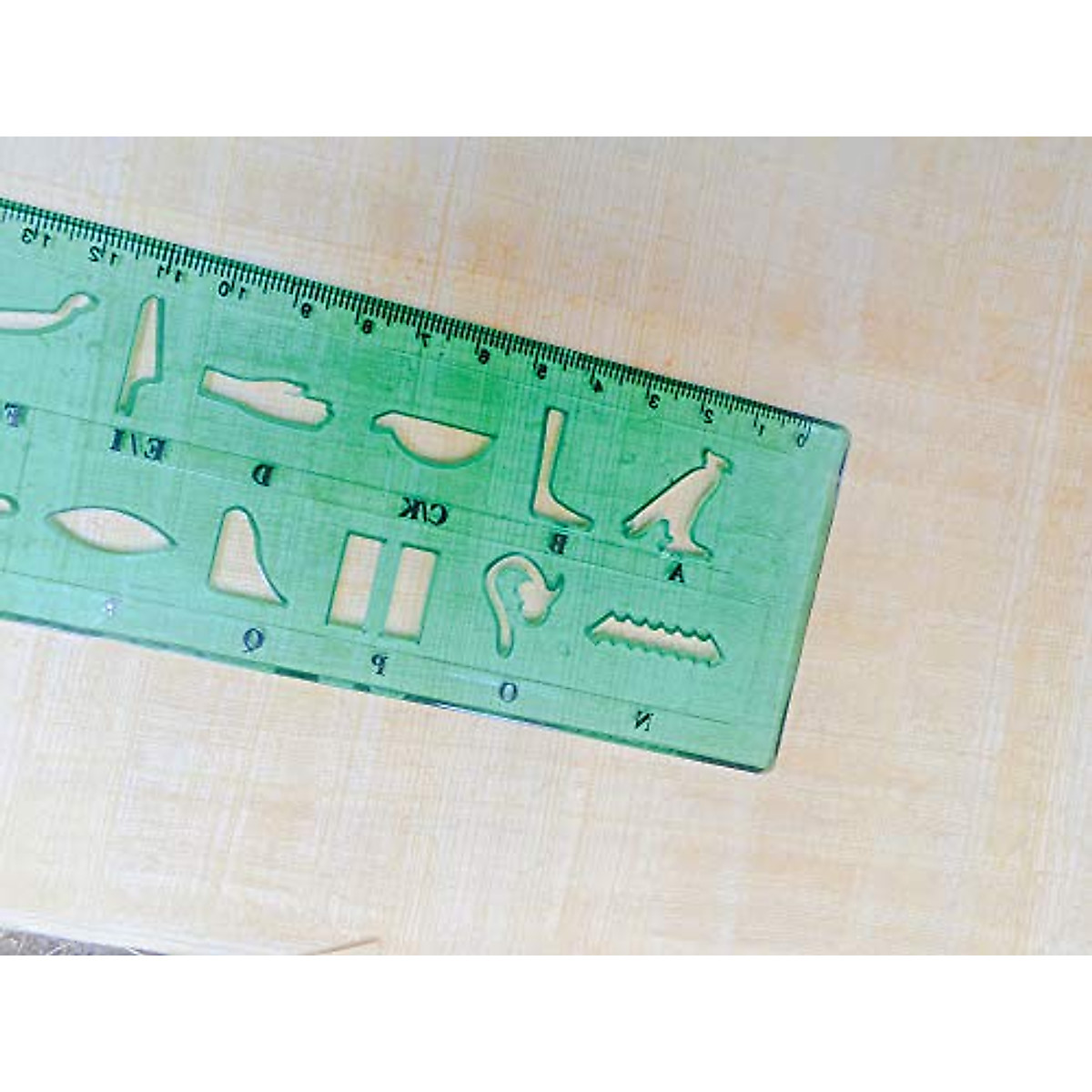 6 Egyptian Pharaoh Papyrus Blank Bookmarks Book Marks Book Mark + 2 Plastic Stencil Ruler Write Your Name Papyri Hieroglyphic Hieroglyphics Alphabet History Teaching Educational Set Art Scrapbooking