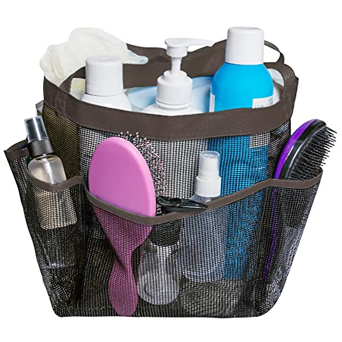 Attmu Mesh Shower Caddy Portable for College Dorm Room Essentials with 8 Pockets, Hanging Shower Caddy Basket Tote Bag Toiletry Accessories for Bathroom