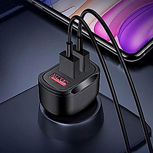 USB Car Charger,Bralon 24W/4.8A 3-Port Fast Car Charger Smart Phone Car Charger Compatible with iPhone 11/11 Pro(Max)/XS(Max)/X/8 7 6 S Plus,Galaxy Note S10 S9 S8 S7 S6,iPad,Mp3&More
