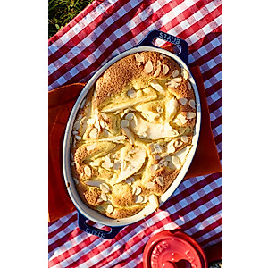 STAUB Ceramics Oval Baking Dish Set, 2-piece, Dark Blue