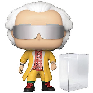 POP Back to The Future - Doc 2015 [Dr. Emmett Brown] Funko Pop! Vinyl Figure (Bundled with Compatible Pop Box Protector Case), Multicolored, 3.75 inches