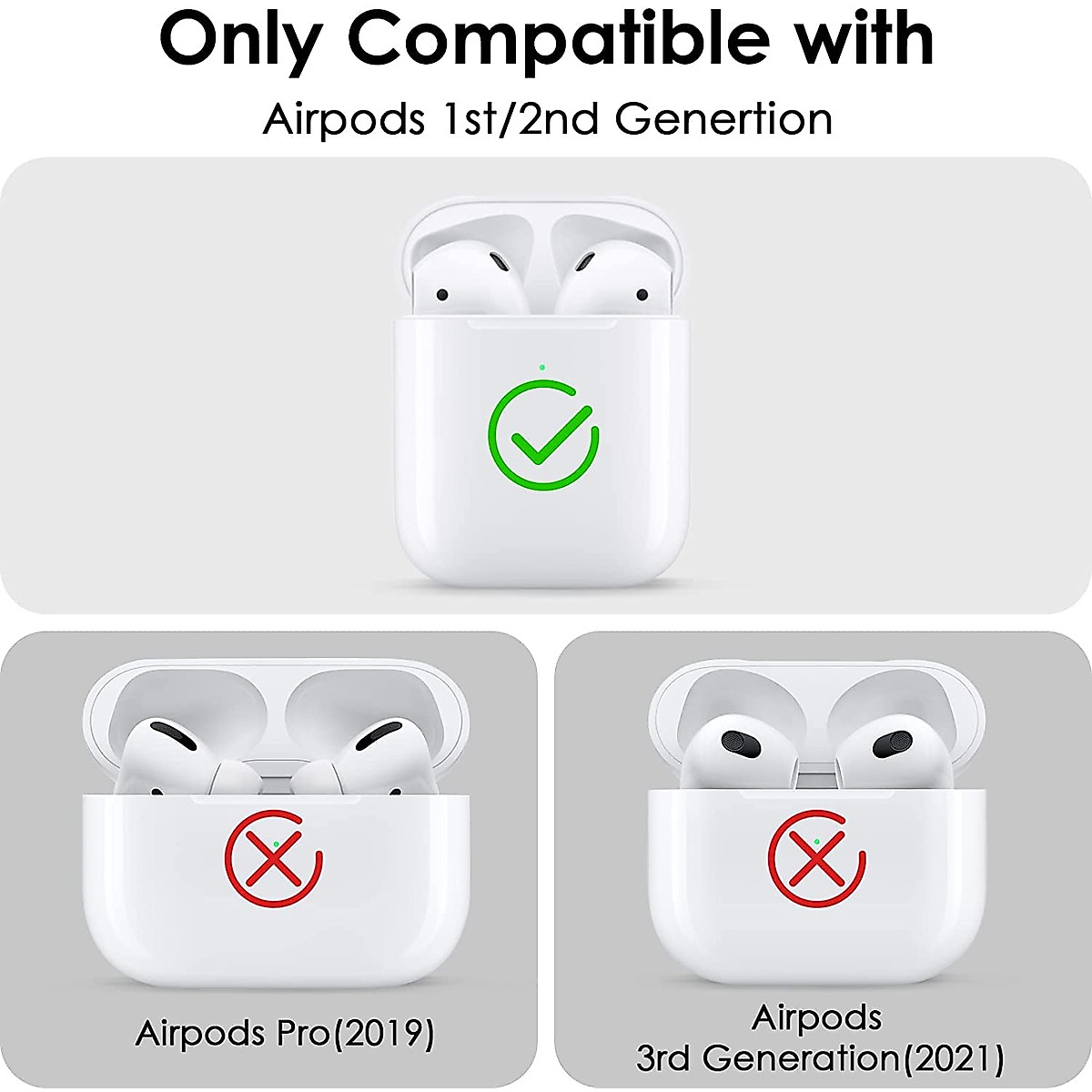 TOROTOP Silicone Case Compatible with Airpod Case Case Cover Accessories with Bling Elephant Keychain/Storage Box for Airpods 2/1 Charging Protective Case(Rose Gold)