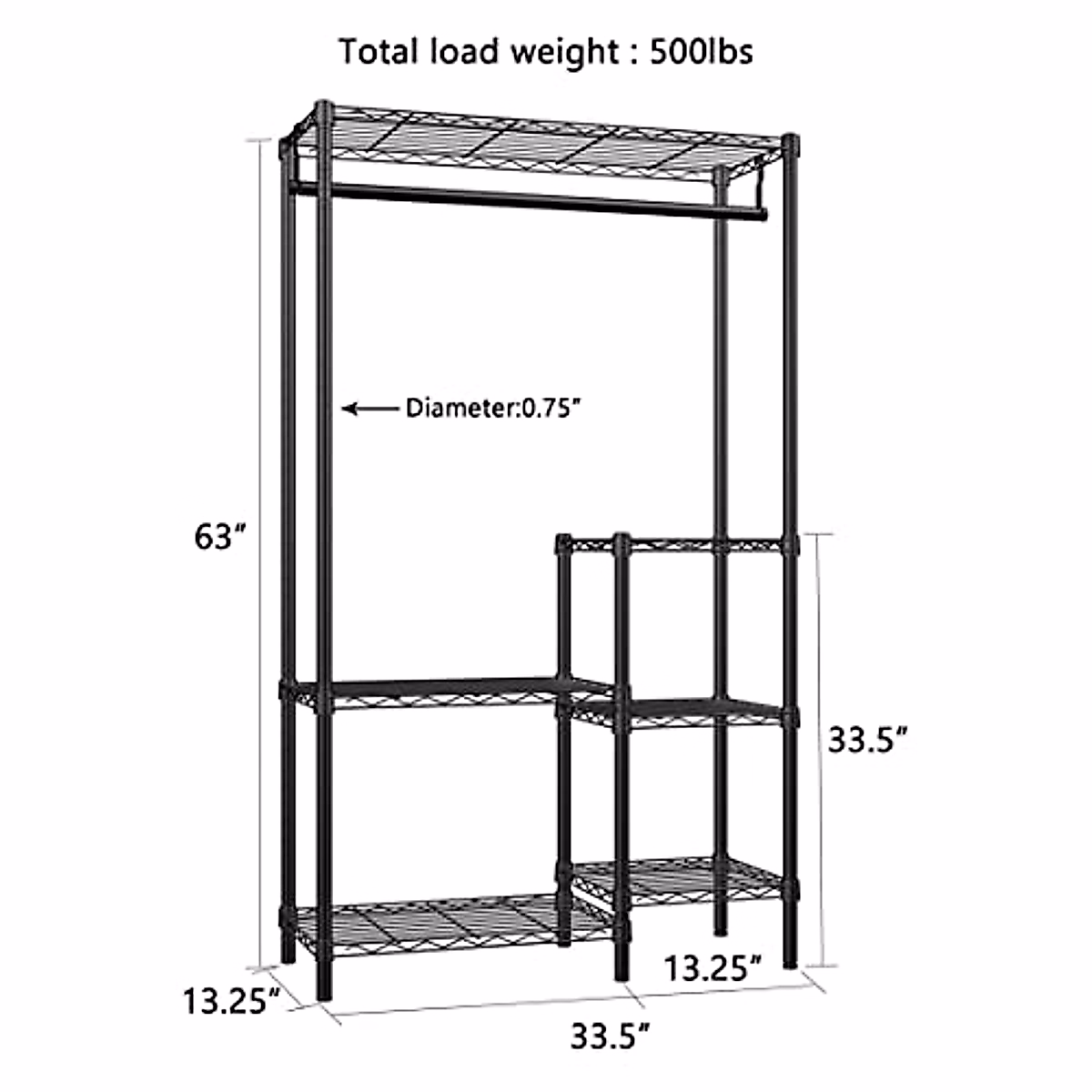 Xiofio Plant Stands for Indoor Plantsd Outdoor Plant Shelf, 6 Tier 16 Pots Flower Pots Holder Storage Shelf Flower Stands With hanger rod for Living Room Balcony and Garden,Black