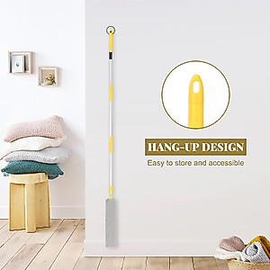Retractable Gap Dust Cleaner with 71" Extension Long Handle, Under Fridge Cleaning Tool with 3 Washable Microfiber Dusting Cloths, Gap Dusters for Cleaning Under Appliance Refrigerator Furniture Couch