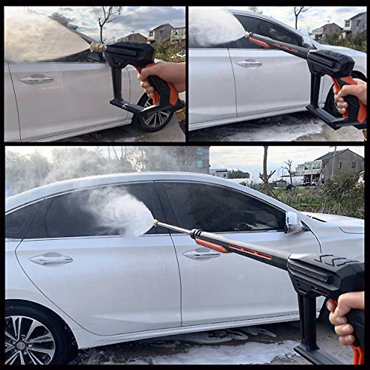 Tool Daily Pressure Washer Gun with Replacement Extension Wand, M22 14mm/15mm Fitting, 5 Power Washer Nozzle Tips with Holder, 4000PSI, 44 Inch