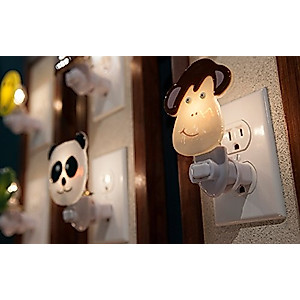 Fused Glass Elephant Night Light (Light Gray)