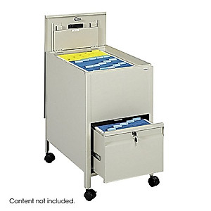 Safco Products Locking Mobile Tub File with Drawer, Letter Size, Black