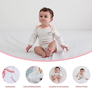 LAT 3 Pcs Baby Footie Pajamas，Infant Girls Boys One-Piece Footies Sleeper Newborn Cotton Sleepwear Outfits,zipper design（Blue Dinosaur，3-6 Months）