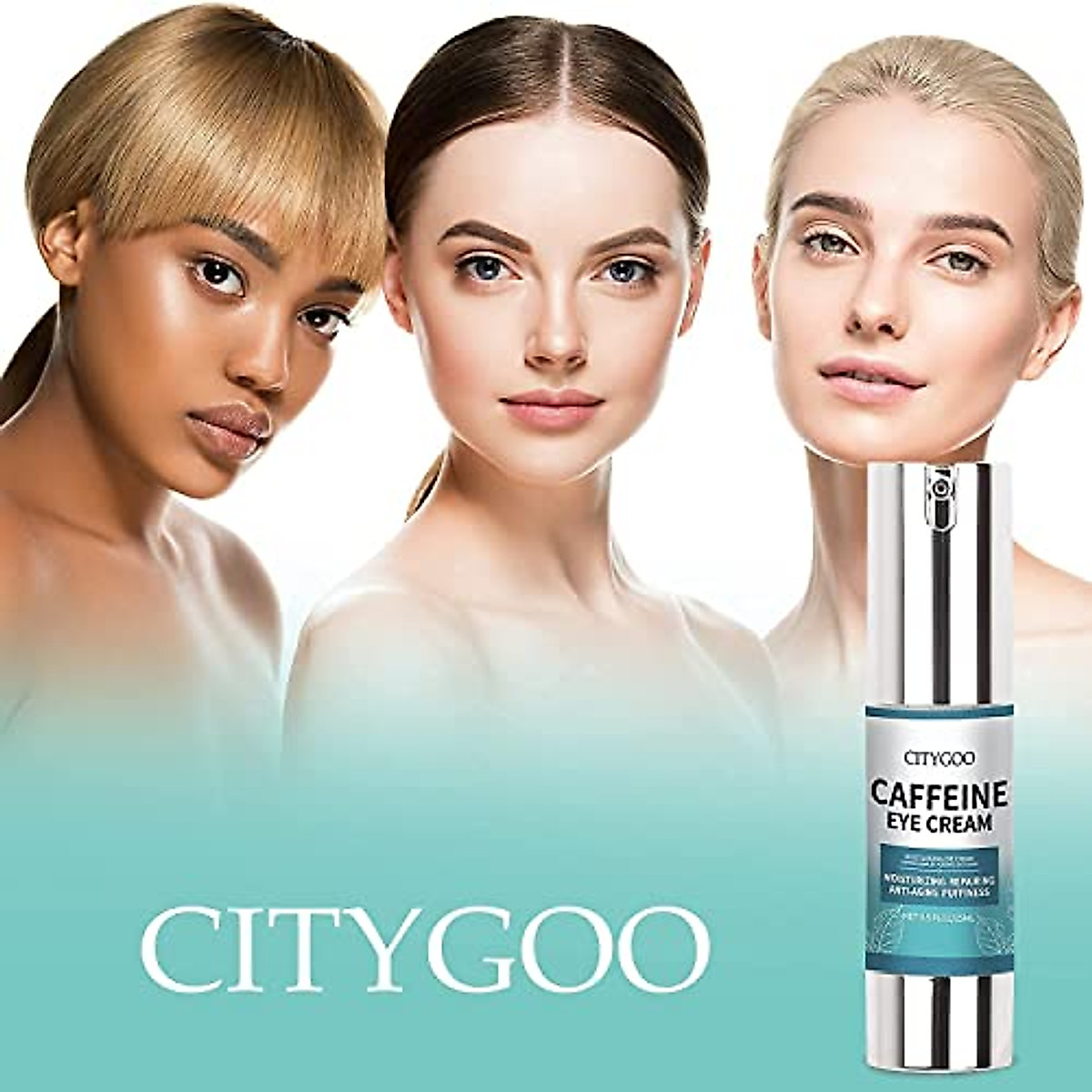 CITYGOO Caffeine Eye Cream,Eye Cream Anti Aging,Eye Cream With Collagen, Caffeine, Polypeptide - For Wrinkles, Fine Lines, Under Eye, Bags, Crows Feet Eye Lift Treatment For Men & Women…