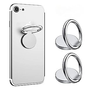 2PCS Cell Phone Ring Holder Finger Kickstand 360°Rotation Ring Grip Universal Mobile Phone Ring for iPhone X 8 7 Plus 6S 6, Samsung Galaxy S6 S7 S8 S8 Plus, Note, LG and All Other Phones(Gunmetal)