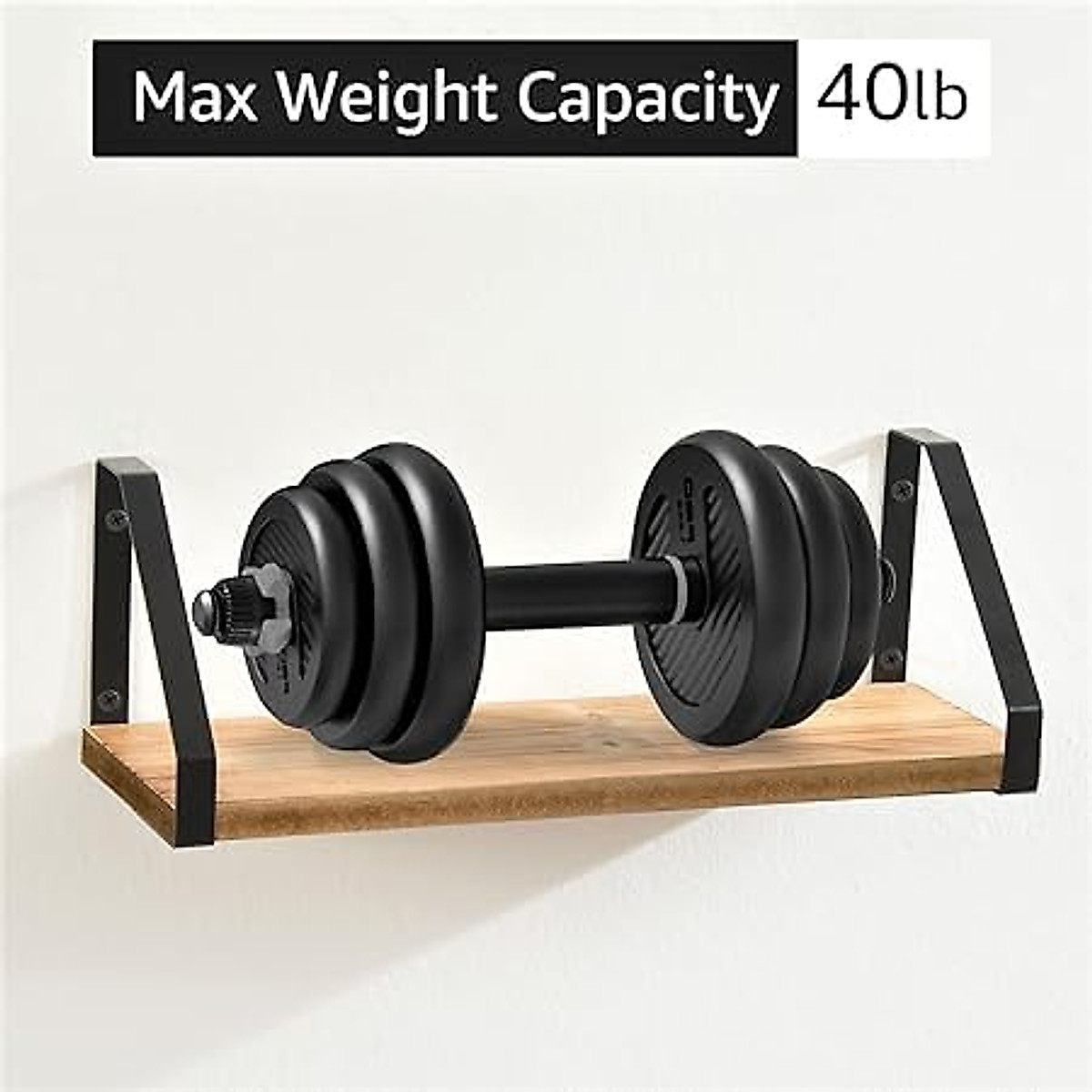 TFER Floating Wall Shelves for Bedroom/Bathroom, Set of 3, Hanging Shelf for Living Room/Kitchen/Laundry Room, Wall Mounted Shelves, Rustic Wood Shelves Great Value Halloween Decoration for Home