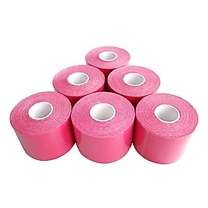 Kinesiology Tape Water Resistant Uncut Sports Tape - 6 Count 2 in x 16.5 ft - Professional Kinesiology Therapeutic Sports Tape,Skin Colored,Latex Free