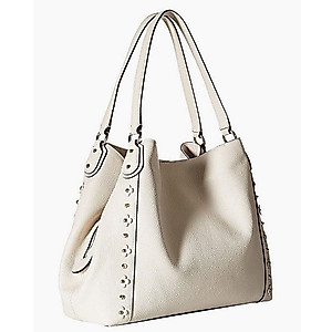 Coach Edie Leather Shoulder Bag with Floral Rivets - #F33700