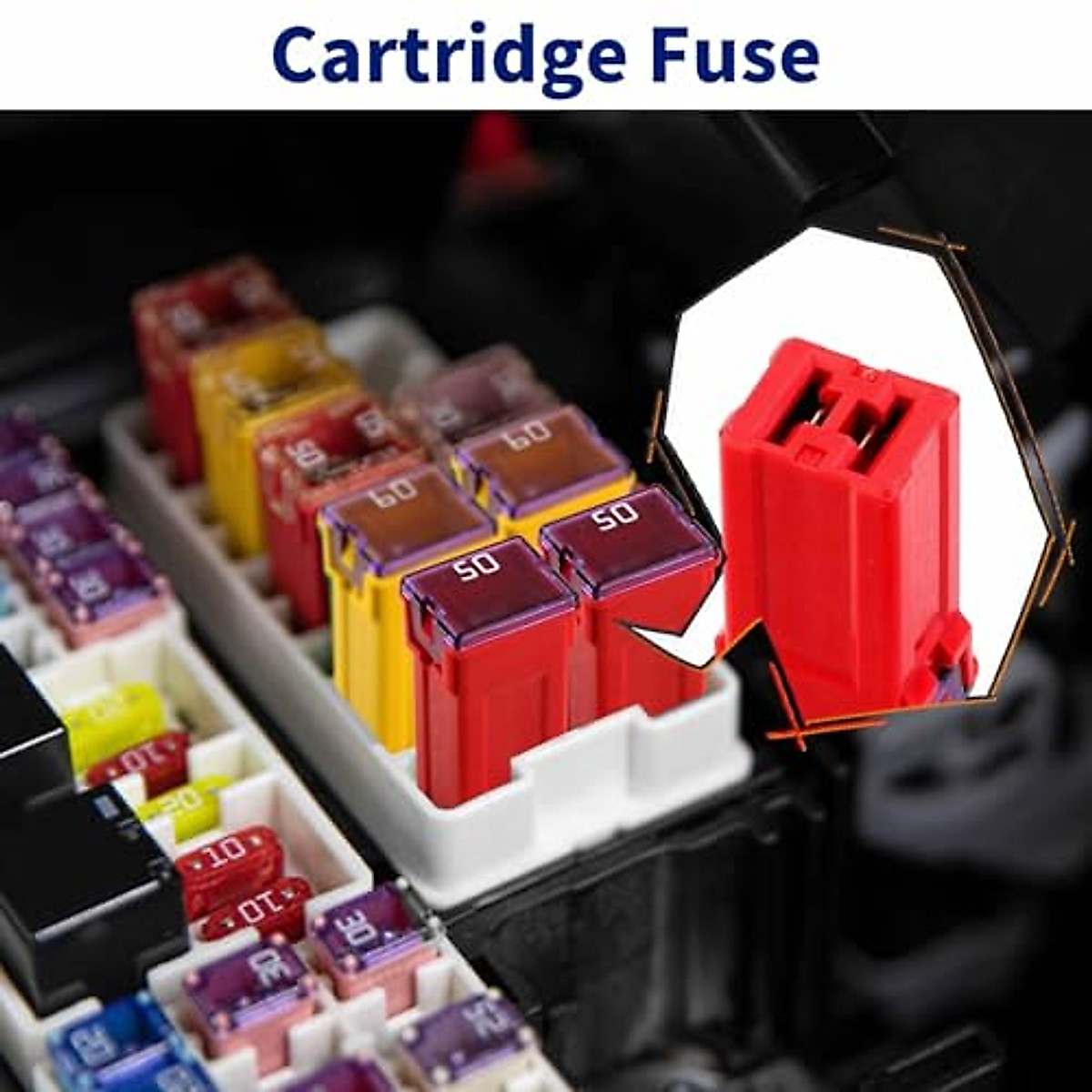 Jcase Fuse Kit Mini Jcase Fuse Assortment HIGH Profile 60A Fit for Ford Chevy/GM Nissan and Toyota Pickup Trucks Cars and SUVs