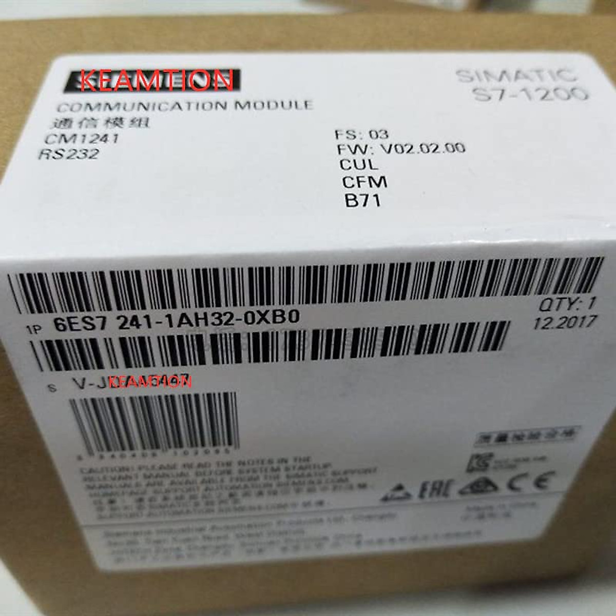 Davitu Motor Controller - Original Simatic CM1241 6ES7241-1AH32-0XB0 Communication Module S7-1200 Series PLC 6ES72411AH320XB0