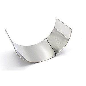 Plane Half Cylinder Concave Stainless Steel Mirror for use with Ray Box - 6.25" x 2.875" - 1mm Thick Approx. - Eisco Labs