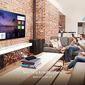 WEMAX Go Advanced Smart ALPD Laser Projector - Ultra Portable - 1080P 600 ANSI Lumens Projector and 50 inch ALR Ambient Light Rejecting Portable Projector Screen