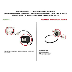 GLOB PRO SOLUTIONS AP7019076 PS16555298 EAP16555298 PD00071103 CKD2177 Ice Cube Maker Drain Pump 2" ¾ Lentgh Approx. Replacement for and Compatible with Kenmore Whirlpool Maytag KitchenAid Heavy Duty