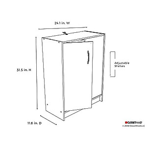 ClosetMaid, Dark Cherry 1307 Stackable 2-Door Organizer