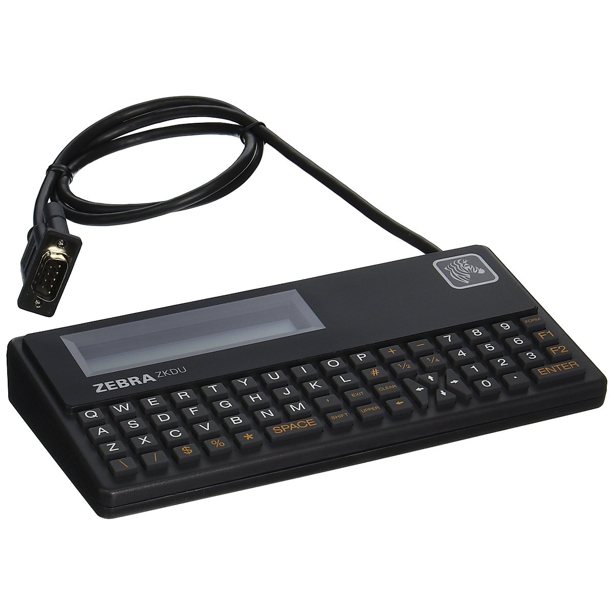 Zebra Technologies ZKDU-001-00 Series ZKDU Keyboard Display Unit for All EPL/ZPL Printer, 62-Key QWERTY Keyboard, Serial Port, Black