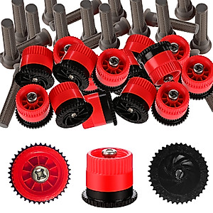 Replacement Pop up Rainbird Sprinkler Heads, 16PCS Adjustable Sprinkler Nozzle Variable Arc Nozzle Irrigation Drippers Sprinklers 9.8 Feet Compatible with Hunter, Orbit Pop-up Sprinklers, (10 Van)