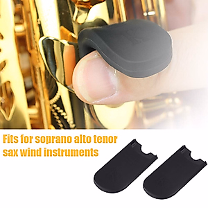 Saxophone Thumb Rest, 2Pcs Comfortable Rubber Finger Rest Cushion Pads for Soprano Alto Tenor Sax sax thumb rest cushion