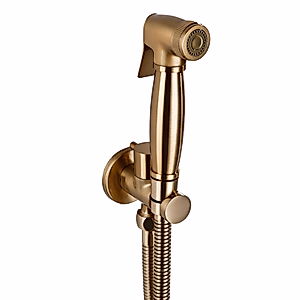 JIYTG Hand Held Bidet Toilet Sprayer Kit Toilet Handheld Bidet Sprayer Toilet Spray Gun Set with Hose Cold Water Brass Hand Shower for Toilet Use