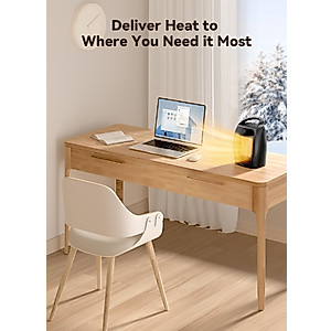 GiveBest Space Heater, 1500W Portable Electric Heaters for Indoor Use, Heater for Office with Remote Thermostat, ECO Mode, 12H Timer, Quiet Safe Small Heater for Bedroom Living Room
