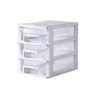 Plastic Storage Bins Plastic Storage Drawers, Clear Desktop Drawer Storage Cabinet Storage Case Storage Box Multilayer Sundries Holder for Home Office Mini Fridge