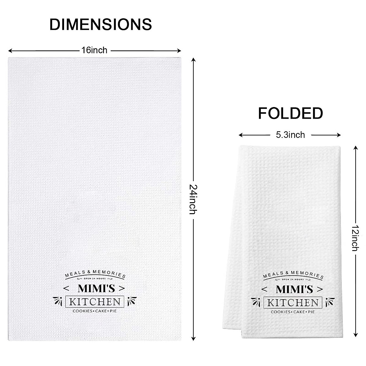 WCGXKO Mimi Gift Mimi Kitchen Towel Dish Towel for Mimi Birthday Gift (24 Hours Mimi's)