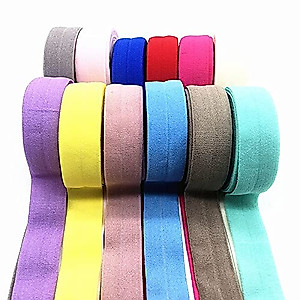 Herrmosa 3/4" 20mm Fold Over Elastic Bands Spandex Elastic Ribbon Kids Hair Tie DIY Sewing Lace Trim Waist Band Garment Accessory 2cm - Fruit Green - 1y