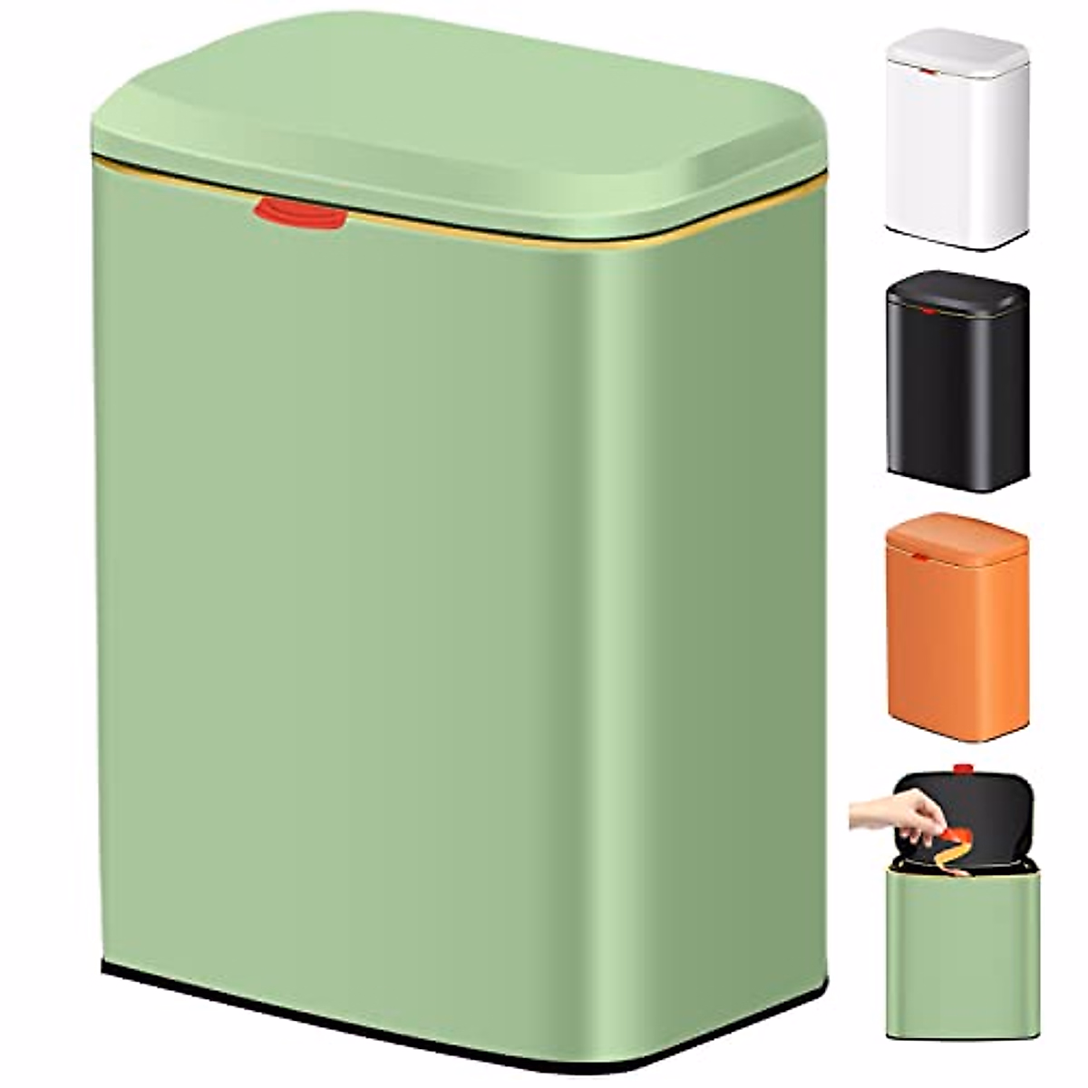 WAYCOM 2.1 Gal Compost Bin Kitchen for Counter Top or Under Sink,Compost Bin Stainless Steel Hanging Compost Bin with Lid for Cupboard/Bathroom/Bedroom/Office,Indoor Compost Bucket