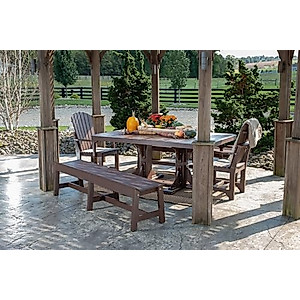 LuxCraft Café Poly Outdoor Dining Bench (White, 41")