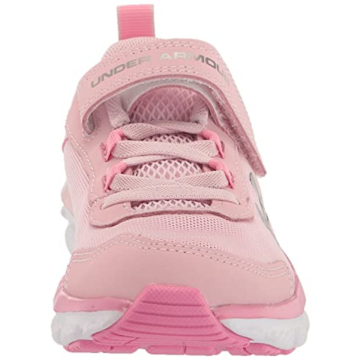 Under Armour Girls' Pre-School Assert 9 Alternate Closure, (601) Prime Pink/Flamingo/Metallic Silver, 2, US