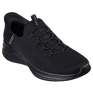 Skechers Men's Ultra Flex 3.0 Right Away Hands Free Slip-in Sneaker Loafer, Black/Black, 11.5