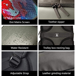 Welaso Smart Bluetooth LED Backpack with Colorful LED Sign Panel and Programmable, DIY Laptop Daypack Bag,Black (Large 25L,without Rain Cover)