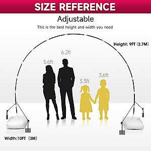 Round Backdrop Stand Circle Backdrop Stand Circle Balloon Arch Frame Kit for Circle Wedding Arch Flower Ring Stand Party Background Decoration…… (9x10FT)