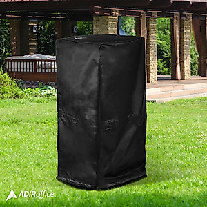 AdirOffice Protective Cover for Podiums, Lecterns and Pulpit Water-Resistant PVC-Coated Polyester Cover for Standard Size Podium Stand, Teacher Easel, Standing Desk Shelf (Black) (Pouch Included)