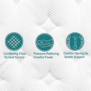 Crystli Twin Mattress, 10 Inch Memory Foam Mattress with Innerspring Hybrid Mattress in a Box Pressure Relief & Supportive Twin Size Mattress 100-Night Trial 10-Year Support