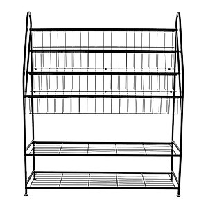 JAJADAH Kids Bookshelf, Large Black Bookcase, Large Capacity Books Toys Organizer for Studio/Den/Craft Room & Mailroom (Black)