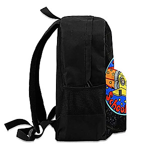 MattheMan The Magic School Bus Backpack Traveling Bag Lightweight Multi-Function Daypack Unisex Fit Adult Youth Black, One Size