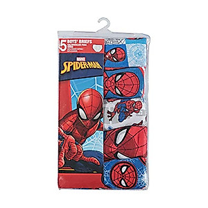 Marvel Little Boys' Spiderman 5 Pack Brief, Assorted, 4