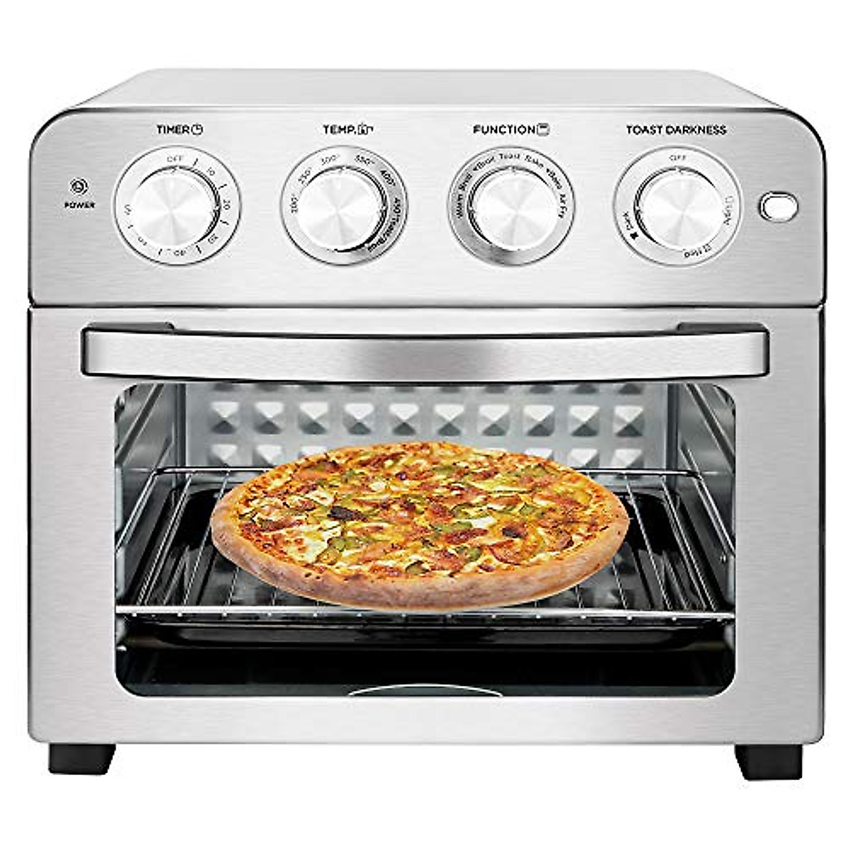 Schloß Air Fryer, 24Qt Toaster Oven, Multifunctional Convection Airfryer, Rotisserie & Dehydrator, 7 Presets Fry, Roast, Broil, Bake, Dehydrate, Reheat, Cooking Accessories Included, 1700W