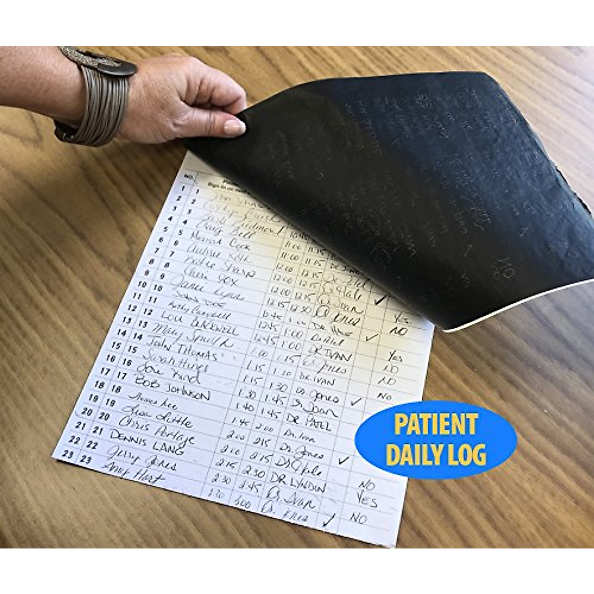 Tabbies Patient Sign-In Label Forms, 8-1/2" x 11" Form, Blue, 23 Labels/Sheet, 125 Sheets/Pack, Confidentially Sign In Your Patients, Also Provides a Daily Patient Log (14531)
