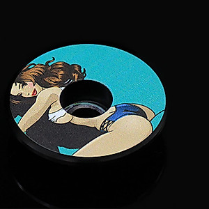 WDHHNP 1 1/8 Inch Bicycle Headset Top Cover Front Fork Stem Top Caps Bowl Aluminum Alloy Bike Stem Cover with Bolts,MTB Road